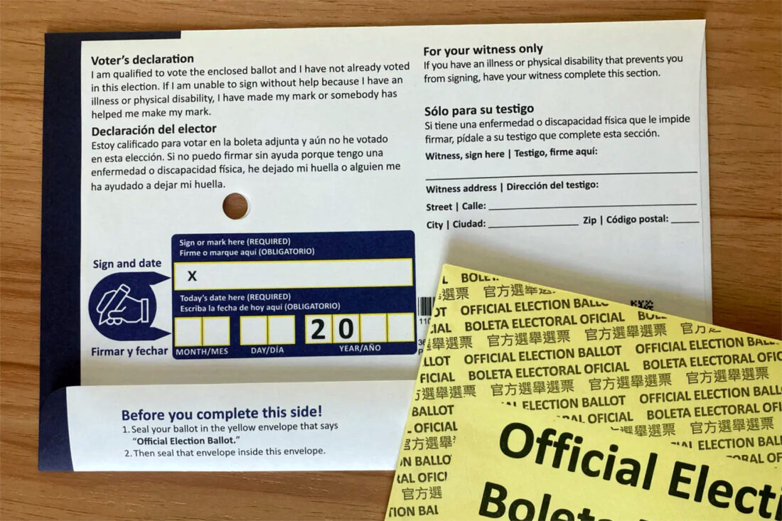 Mail ballot envelopes will now be printed with the full year filled out ...